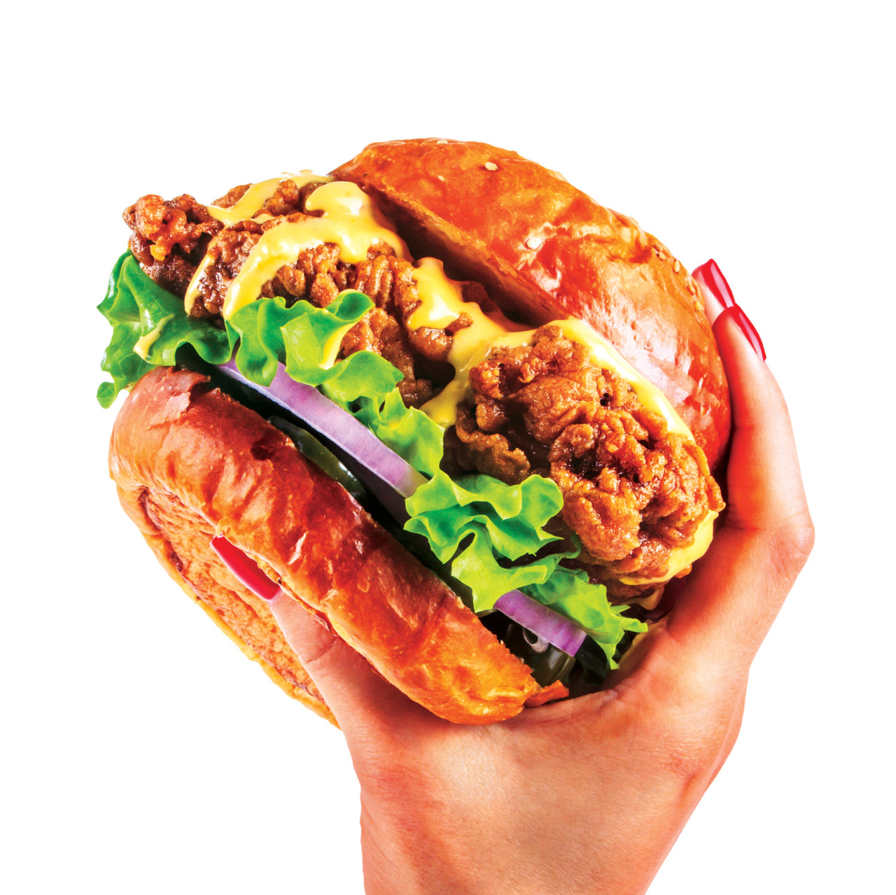 Ovo-lacto vegetarian burger at Fault Burger - The Korea Herald