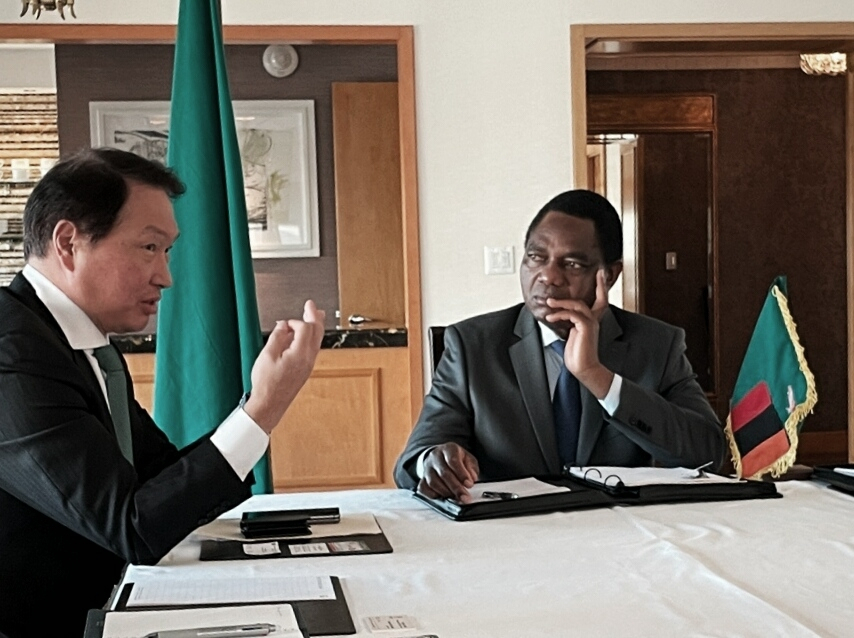 SK chief discusses raw materials supply chain with Zambian leader - The ...