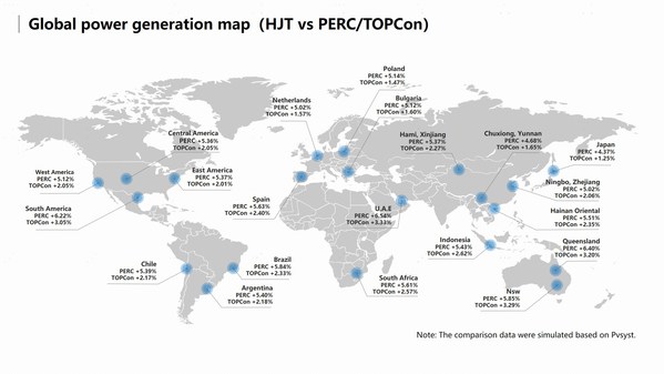 Risen Energy: Global power generation gains comparison map and ...