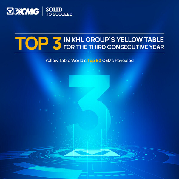 XCMG Machinery Consolidates Top Three Ranking on KHL Group's Yellow ...