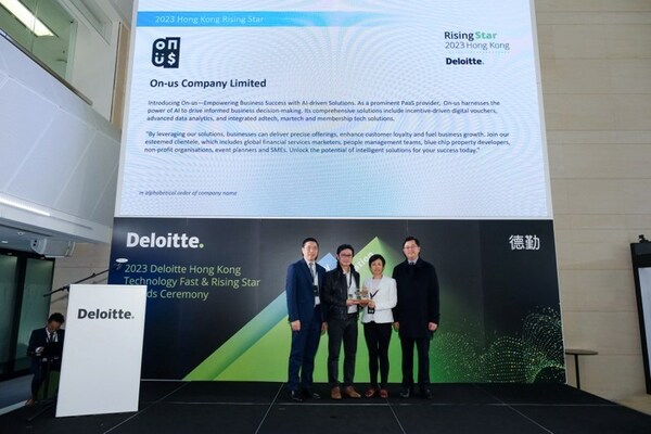 On-us Takes Home Deloitte Technology Rising Star Company 2023 Hong Kong ...