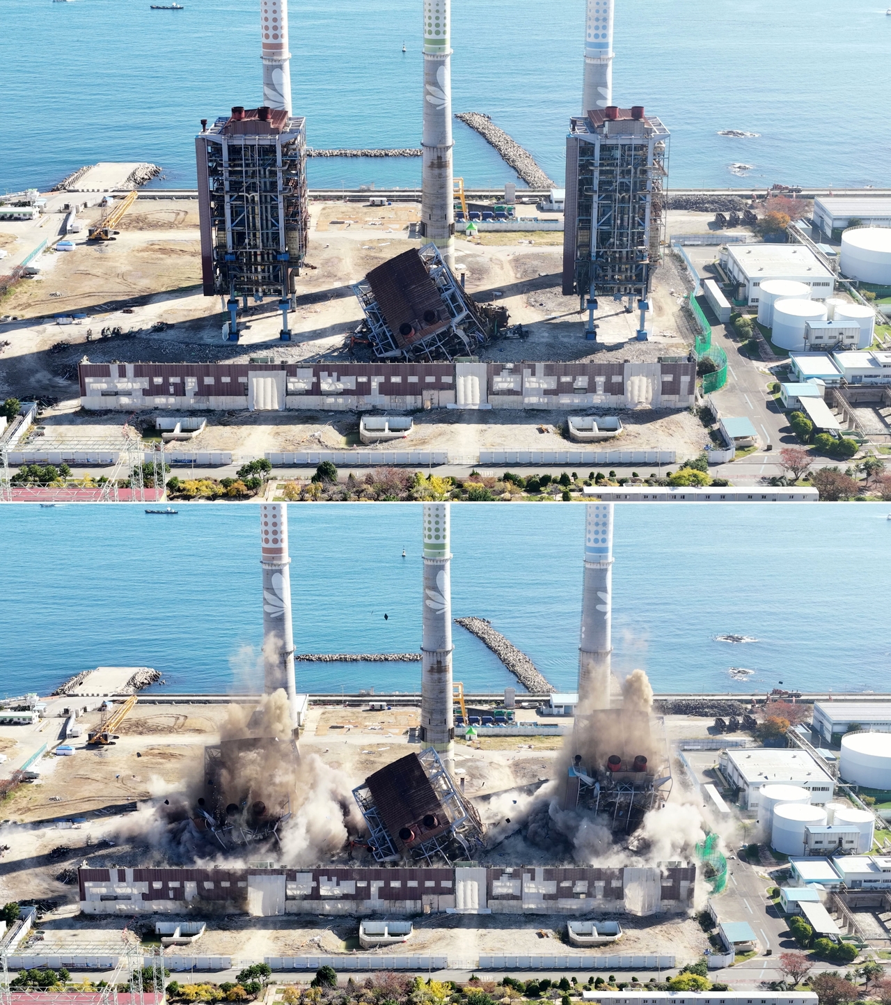 2 towers blown up at Ulsan power plant to help search for missing - The ...