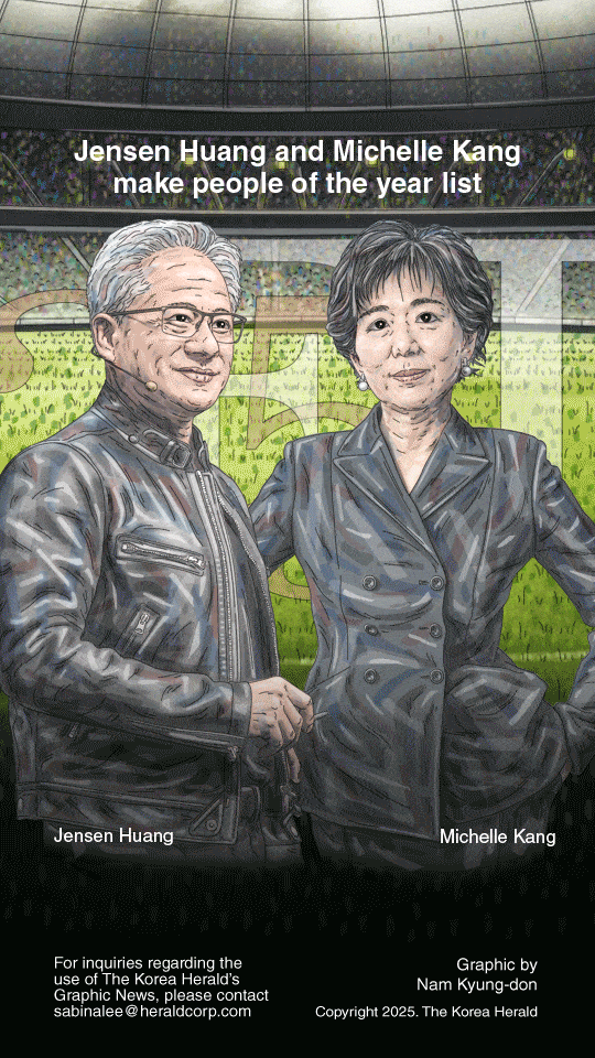 [Graphic News] Jensen Huang and Michelle Kang make people of the year ...