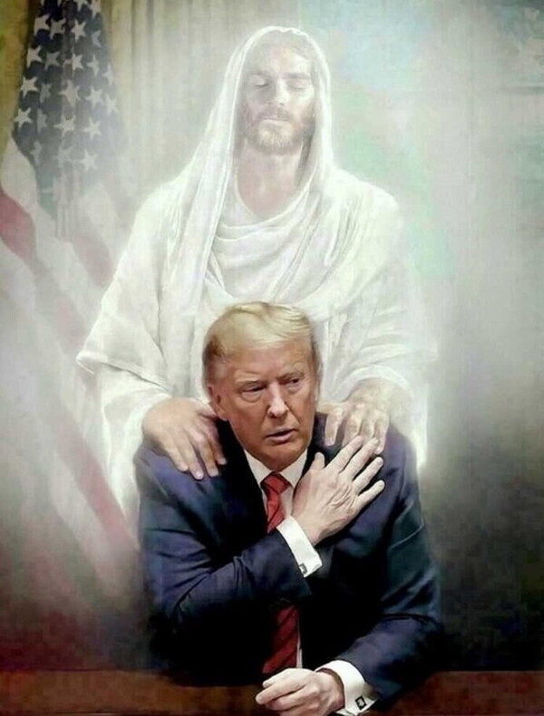 Trump posts AI image depicting himself as Jesus, stirs blasphemy ...