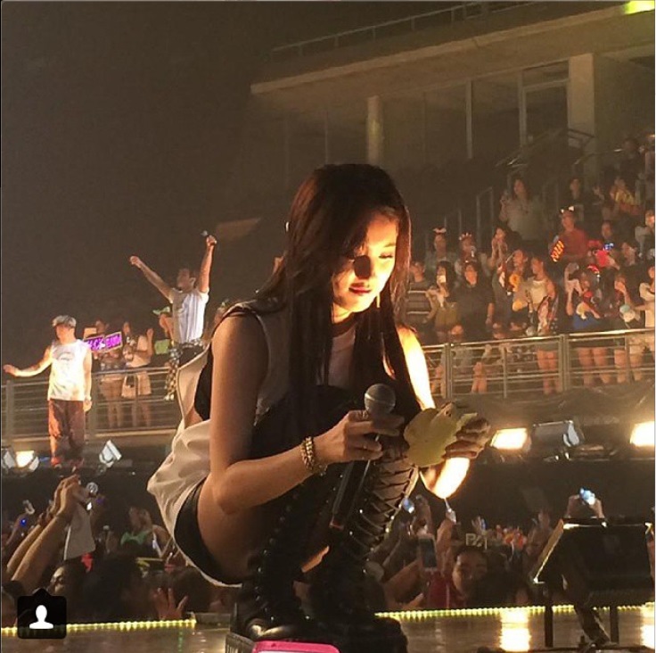 Suzy takes photos with fans at concert - K-POP HERALD